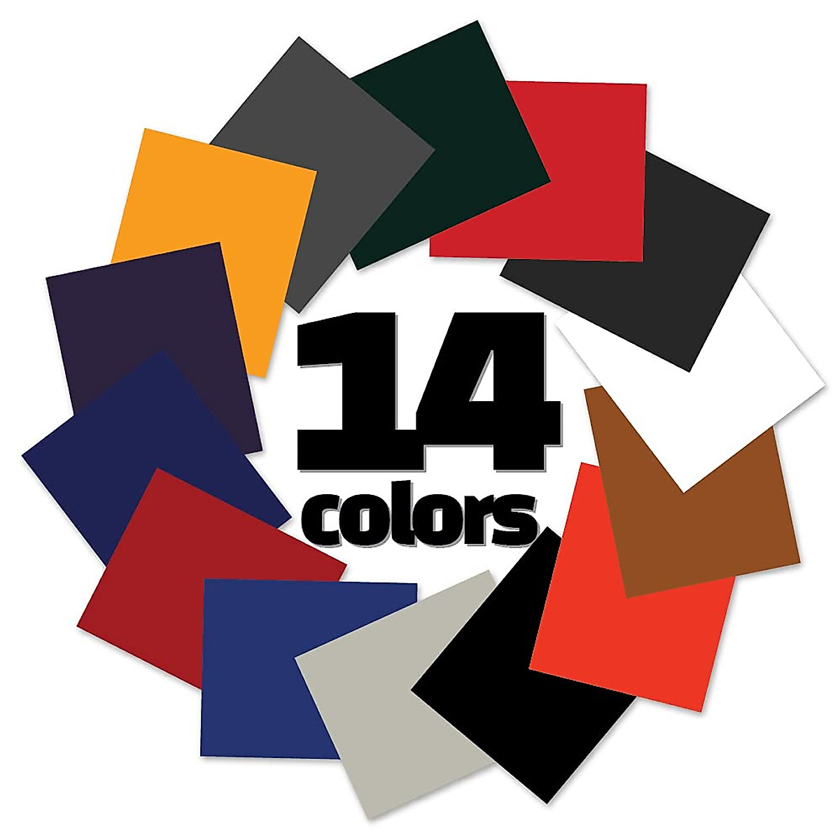 GIO-FLEX 3D Puff Vinyl Heat Transfer 10" x 12" - 14 Sheets Foaming HTV Assorted Colors Bundle/Variety Pack, Adhesive Vinyl, Iron-On Transfer, Heat Press with Cricut Silhouette Cameo