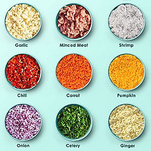 Rechargeable Portable and Cordless Mini Food Processor 250ML with Stainless Steel Blade, Electric Garlic Chopper Vegetable Chopper Blender for Nuts Chili Onion Minced Meat and Spices BPA-Free(Green)