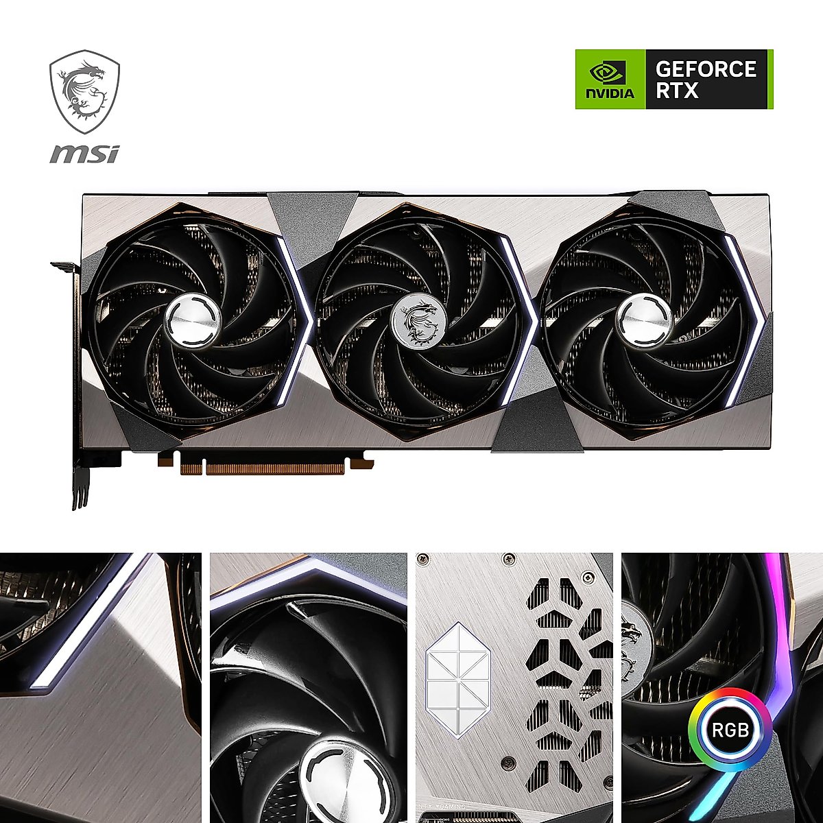 MSI GeForce RTX 4080 16GB SUPRIM X Gaming Graphics Card - 16GB GDDR6X, 2640 MHz, PCI Express Gen 4, 256-bit, 3X DP v 1.4a, HDMI 2.1a (Supports 4K & 8K HDR)