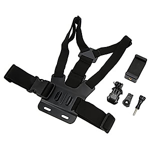 Cellphone Selfie Chest Mount, Stretchable ABS Adjustable Angle Phone Selfie Neck Holder Kit for Skiing