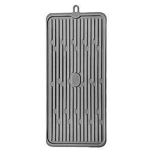HEIMP GIZTAT，Under Sink mat Silicone Drying Mat for Kitchen Counter Silicone Sink Mats Silicon Dish Dry Mat Heat Resistant Kitchen Mat Drainage Rack (Color : Grey)