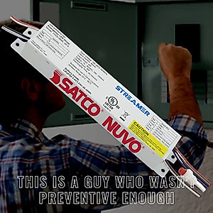 Satco [65/708] (1 Pack) Add On Em For Low Bays; Add On Emergency Backup Battery For Linear Strip Lights; 8 Watt; 1000 Lm; 90 Min. Run Time; 120-347 Volt; (Modular Components)