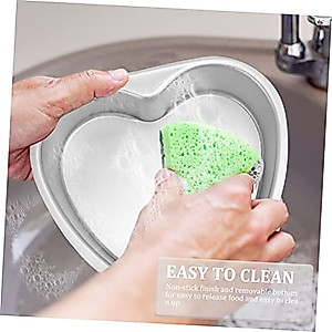 Hemoton 10 Pcs Heart Cake Mold Oven Pans Stencils for Cake Decorating Mini Bread Loaf Pans Wedding Cake Molds Cake Pan Cheesecake Pan Aluminum Alloy Silver Cake Ring Cake Pans Heart Shaped