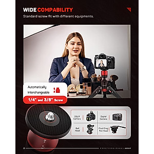 IFOOTAGE Small Tripod, Professional Mini Tripod for Photography, Tabletop Tripod for Photography, Aluminum Heavy Duty, Desktop Tripod Compatible with Sony, Nikon, Canon DSLR Camera, IFOOTAGE Base