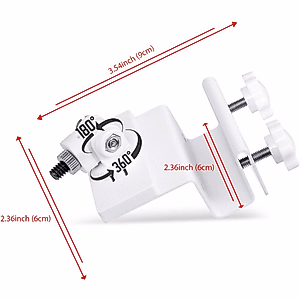 Weatherproof Gutter Mount Compatible with Stick Up Cam Wired HD and Stick Up Cam Battery HD - Greater Height for Your Camera (White)