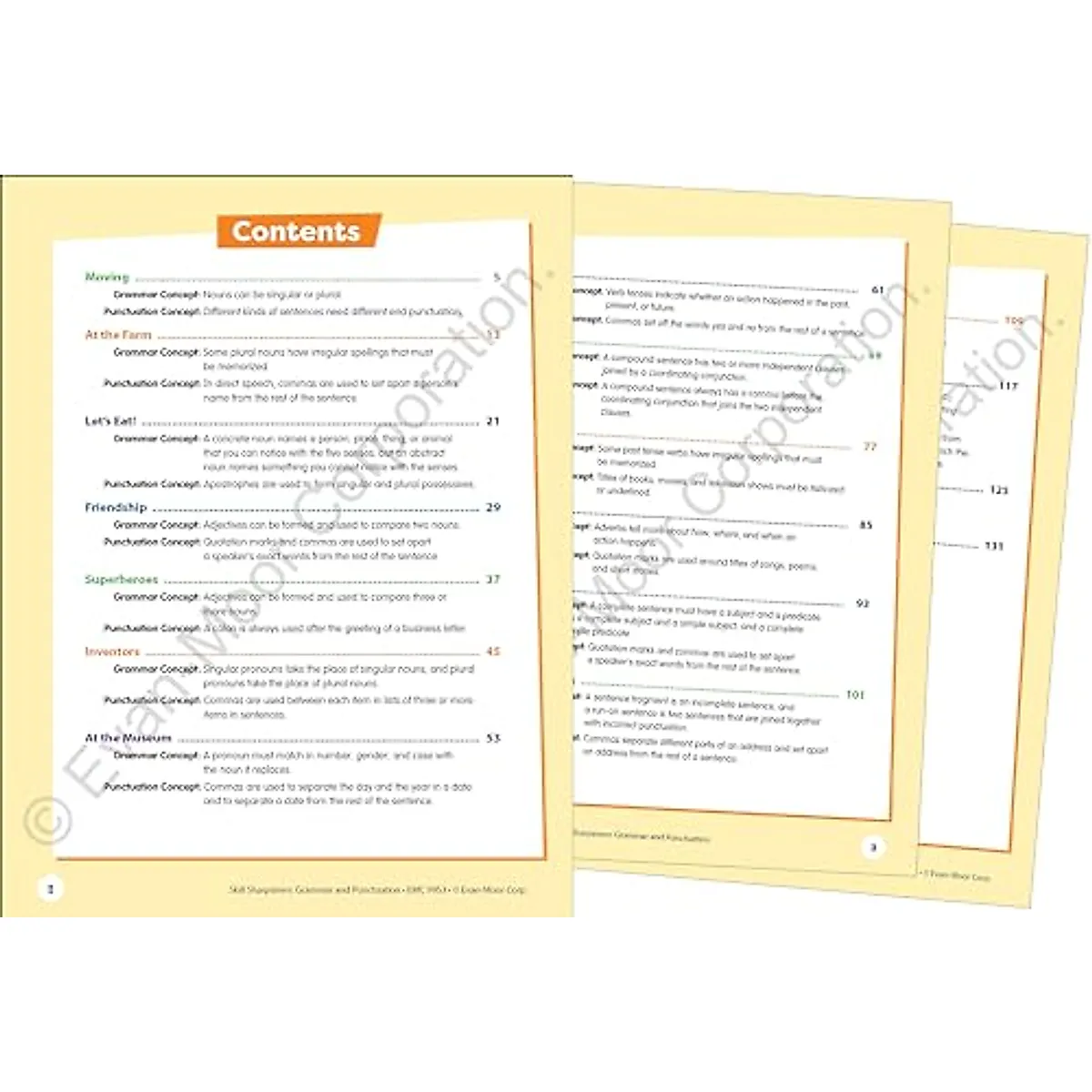 Evan-Moor Skill Sharpeners Grammar and Punctuation Workbook, Grade 3, Nouns, Verbs, Sentence Structure, Subject, Predicate, Language Handbook, Real-World Practice, Fun Activities, Homeschool, Practice