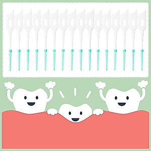 350 Pieces Braces Brush for Cleaner Interdental Brushes Kit Flosser for Braces Dental Braces Cleaner Braces Floss Picks Flossing Head Oral Dental Hygiene Flosser Tooth Cleaning(Vivid Colors)