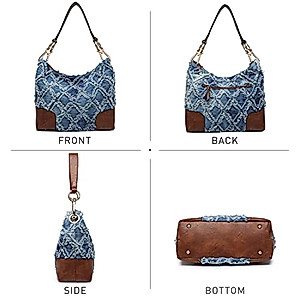 Dasein Hobo Purses Handbags for Women Soft PU Leather Slouchy Shoulder Bags Fashion Top Handle Tote Pocketbook