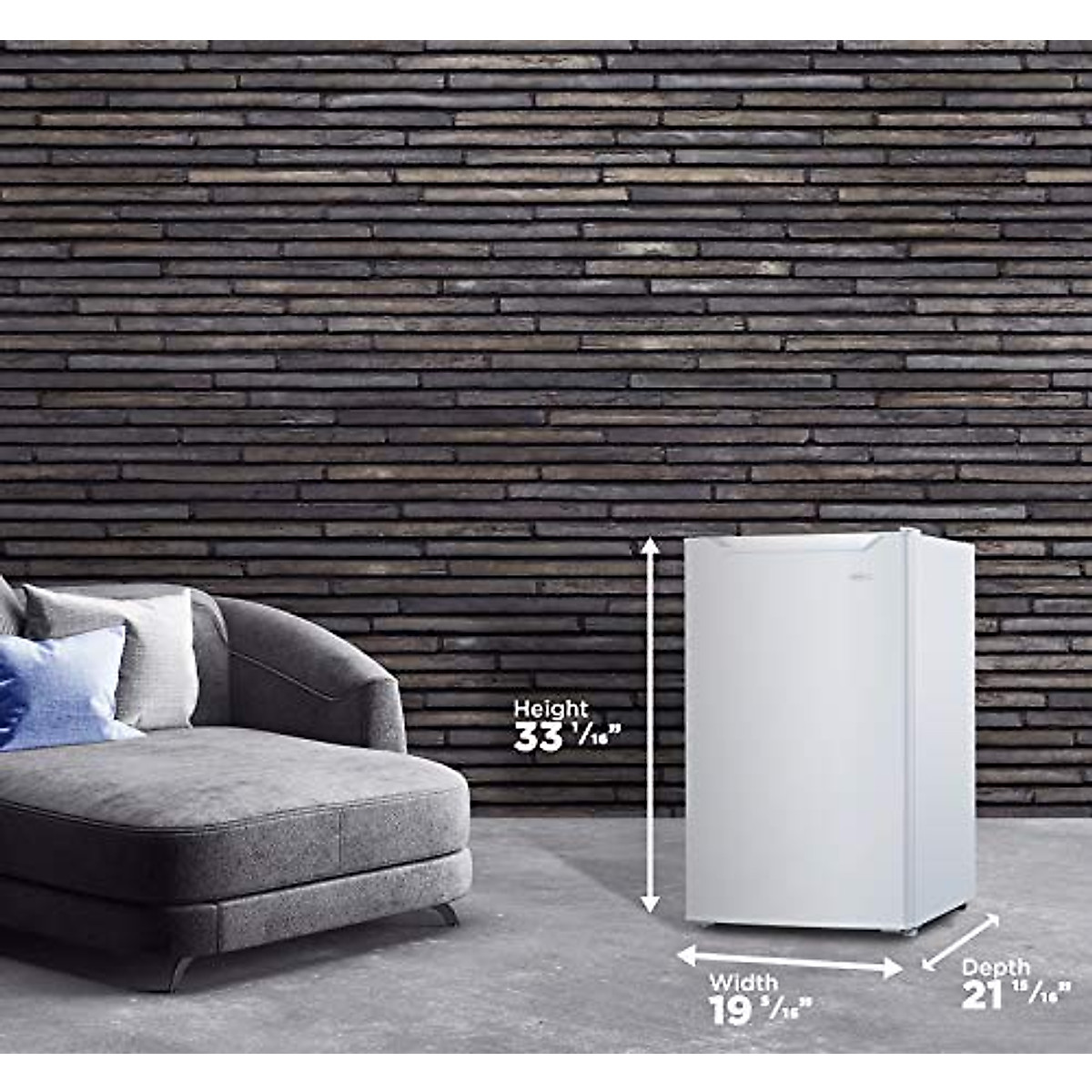 Danby DCR044B1WM-6 4.4 Cu.Ft. Compact Refrigerator with Chiller-Mini Fridge for Bar, Dorm, Basement, Den, Kitchen, Living Room, White