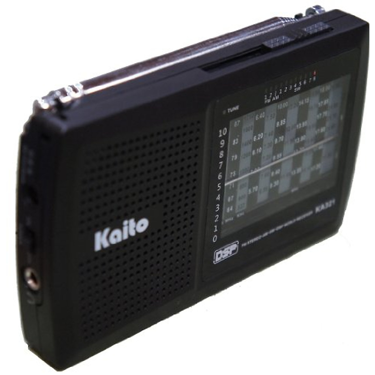 Kaito KA321 Pocket-Size 10-Band AM/FM Shortwave Radio with DSP (Digital Signal Processing), Black