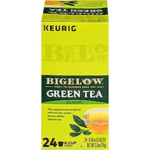 Bigelow Green Tea Keurig K-Cups, 24 Count Box (Pack of 1), Caffeinated 24 K-Cup Pods Total