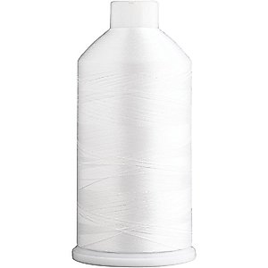 Super B Polyester Embroidery Thread, 40wt Large Spool 5000m, Embroidery Thread for Commercial & Domestic Machine, 175 Popular Colors Machine Embroidery Thread, 100% Polyester - White 010