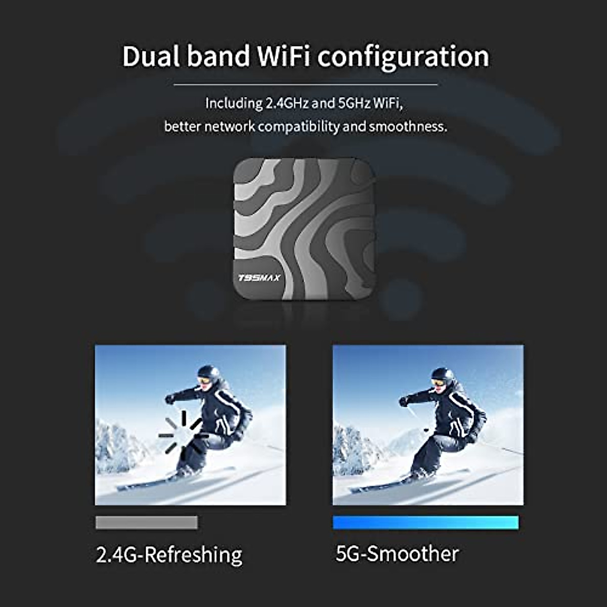 Android TV Box 12.0,Android Box H618 Chipset Quad-core CPU with 1GB RAM+8GB ROM Supports 3D 4K6K H.265 5.0GHz Dual-WiFi Ethernet 100M Bluetooth4.0 USB2.0 Mini TV Box Smart Android TV Box