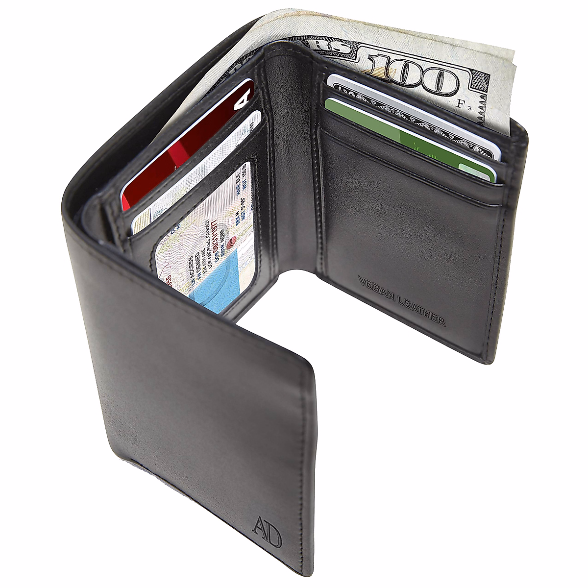 Access Denied Vegan Leather Trifold Wallets For Men - Cruelty Free Non Leather Mens Wallet With ID Window Holiday Gifts For Men