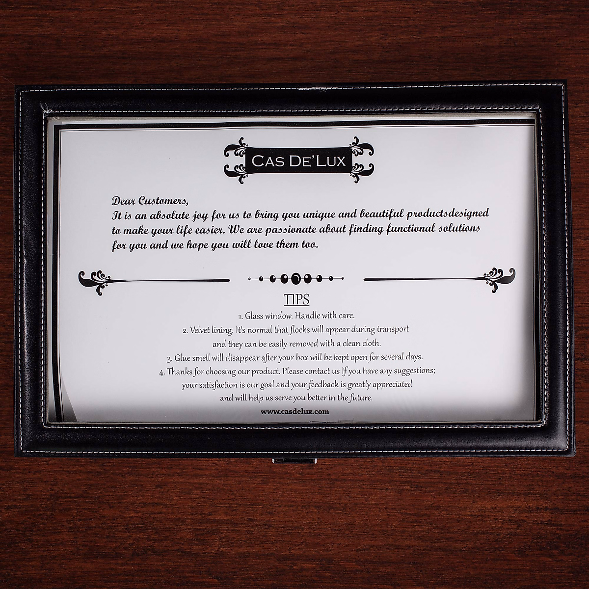 Watch Box Organizer Pillow Case 24 Slot Display Cases With Framed Glass Lid Elegant Contrast Stitching Sturdy and Secure Lock for Men Women Watch and Jewelry Large Holder Boxes