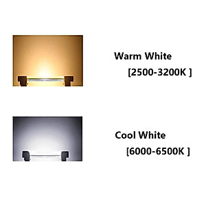 Yecherate 78mm 5W R7S LED Bulb (3 Pack) 50W Halogen Equivalent 78mm J-Type 5W 120V R7S Base 6000K Cool White J Type T3 78mm Double Ended Flood Light Bulbs 360°Beam Angle Landscape Lights