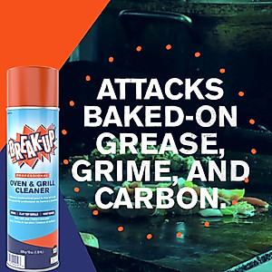 Diversey CBD991206 Break-Up Professional Oven & Grill Cleaner, Heavy Duty Spray Removes Baked on Grease, Aerosol, 19-Ounce (Pack of 6)