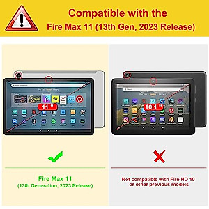 Fintie Case for Amazon Fire Max 11 (13th Generation, 2023 Release), [Tuatara] Rugged Unibody Hybrid Kickstand Cover with Built-in Screen Protector, Lilac Purple