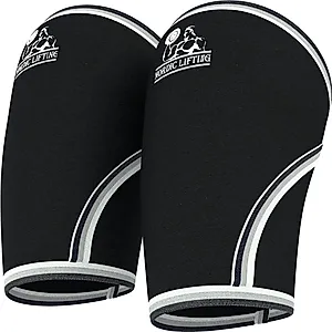 Nordic Lifting Elbow Sleeves (1 Pair) Support & Compression for Weightlifting, Powerlifting, Cross Training & Tennis - 5mm Neoprene Sleeve the Best Brace -Women & Men Black, XL