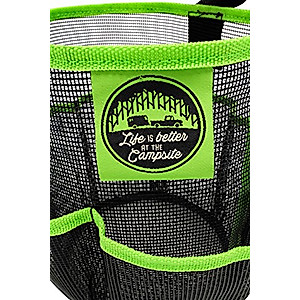 Camco 51997 Shower Caddy, 1 Pack, Black/Green