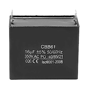 CBB61 Capacitor, Motor Starting Capacitor 350V AC 16uF 50/60Hz Motor Running Capacitor Generator CBB61 CQC Capacitor