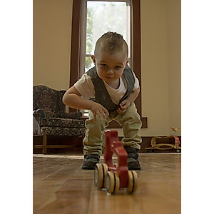 BeginAgain Pusharound Tractor - Promote Imagination & Active Play - Red, Kids 18 Months & Up