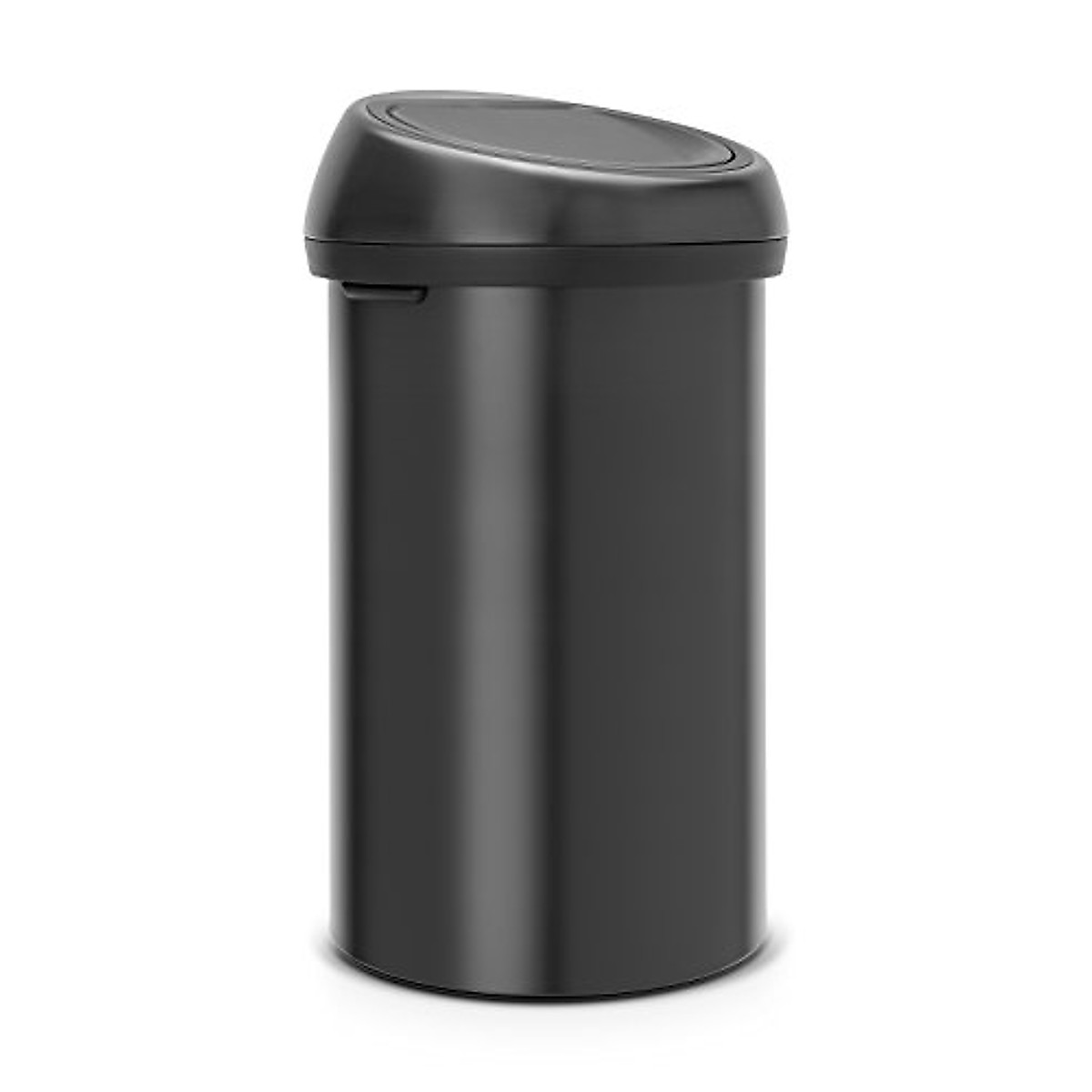 Brabantia 16 Gallon Large Kitchen Touch Top Trash Can (Matt Black) Removable Lid, Soft-Touch Open Garbage Can