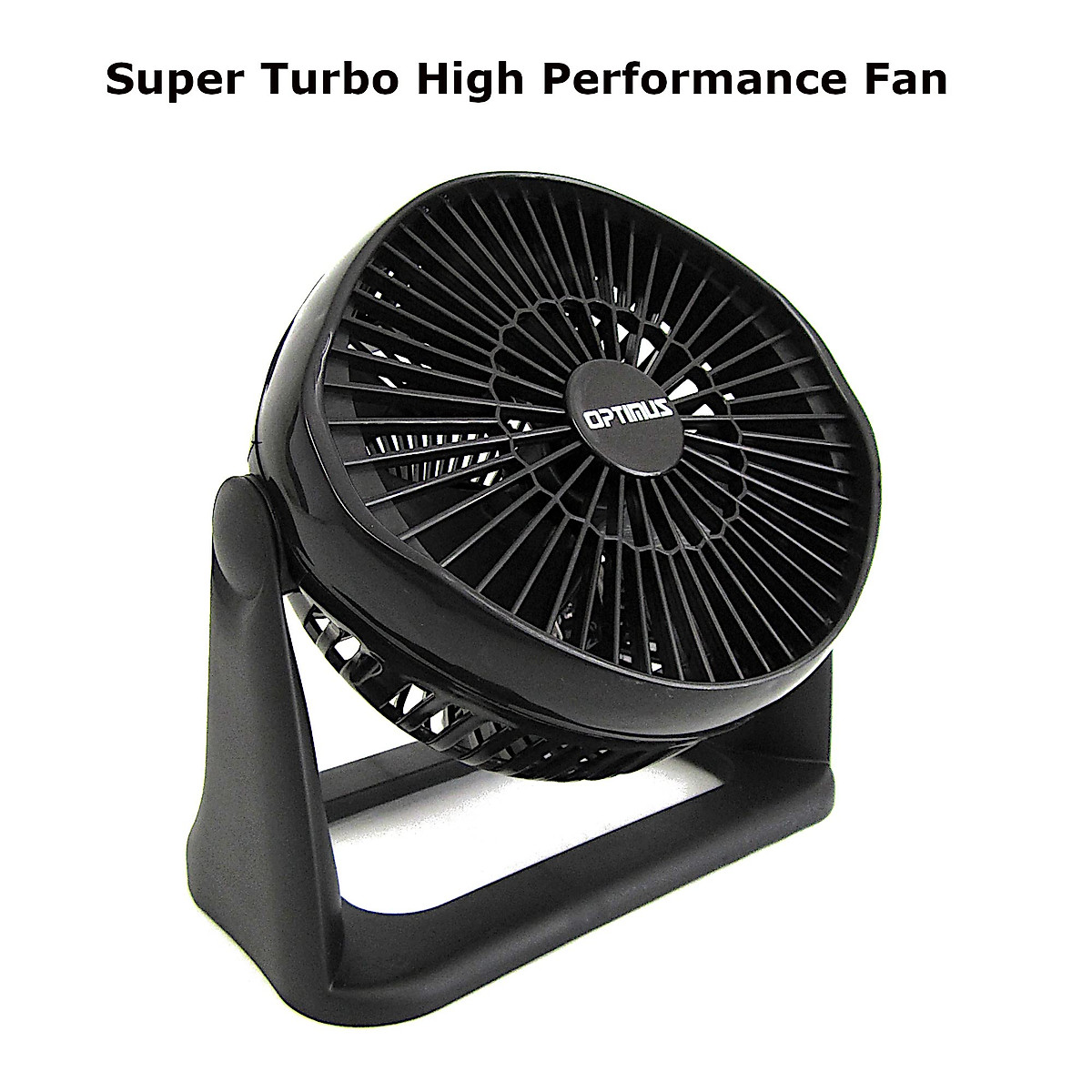 Optimus 8" Turbo High Performance Air Circulator Fan, SMSLL, Black