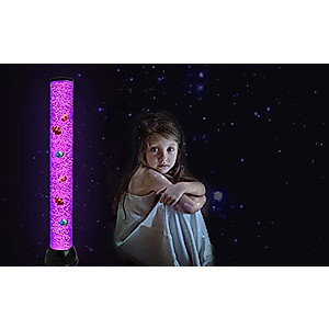 Lightahead Extra Large 32 Inches LED Fantasy Bubble Fish Tube Fake Aquarium with 7 Color Light Effects & Remote Control. The Ultimate Sensory Lamp.