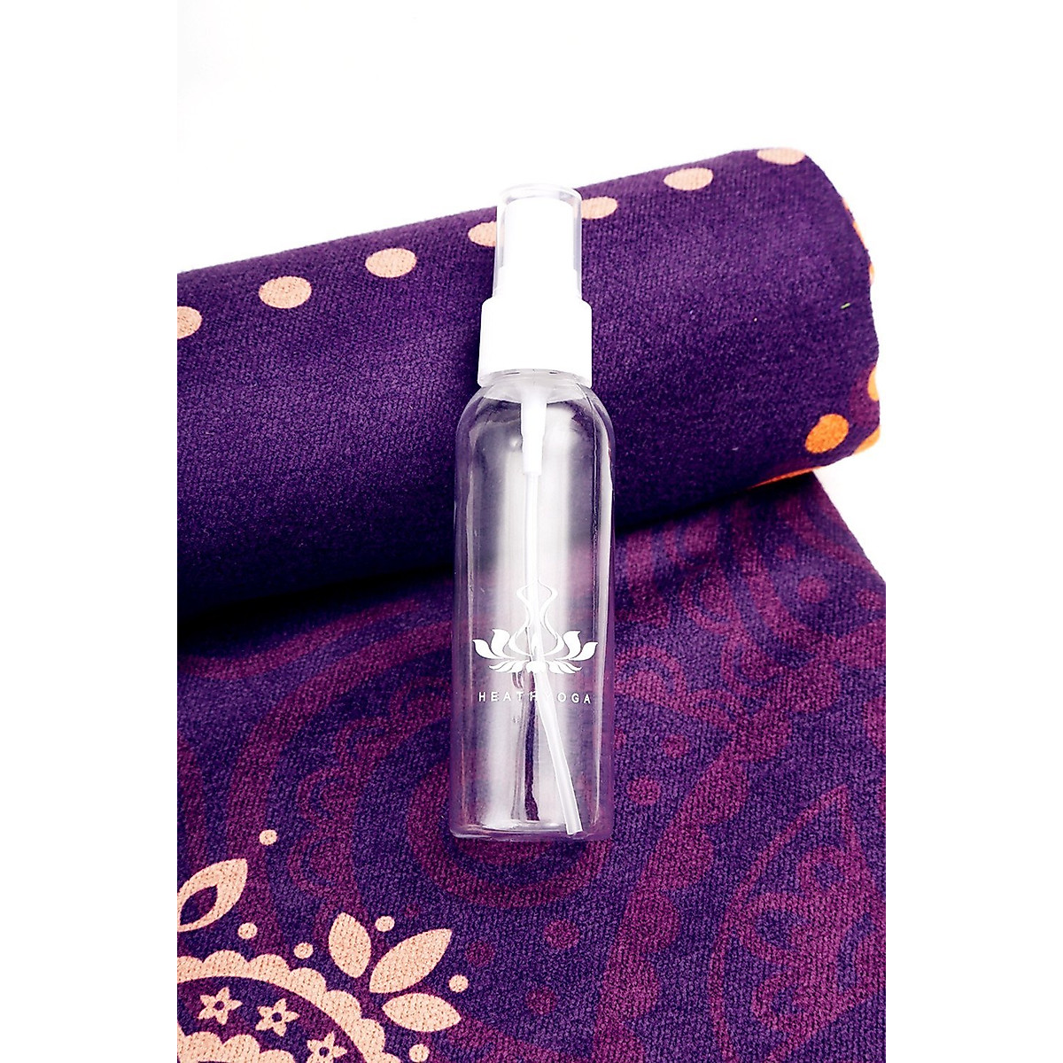 Heathyoga Non Slip Hot Yoga Towel, 100% Microfiber Non Slip Yoga Mat Towel for Hot Yoga, Pilates and Fitness, Exclusive Corner Pockets Design + Free Spray Bottle