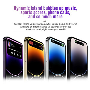 Deeptick Unlocked Cell Phones 2023 Android 13 Smartphone with Dynamic Island 8GB+128GB 8-Core Mobile Phones 50MP+8MP Camera 6.54" HD Screen Long Battery Life Phone with 4G Dual SIM(Pueple)