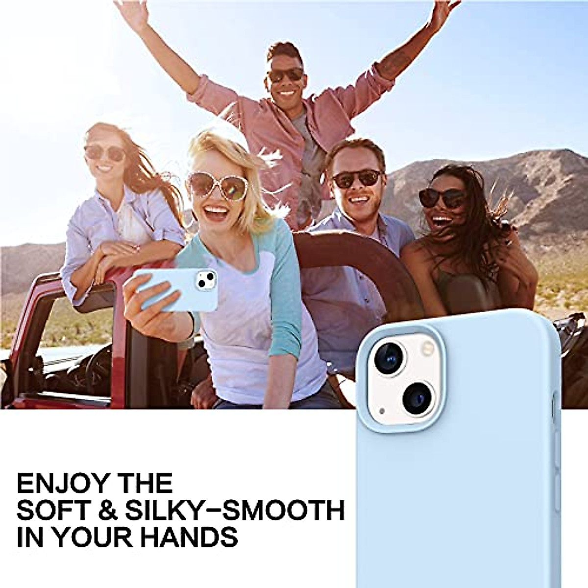 BENTOBEN iPhone 13 Mini Case, iPhone 13 Mini Phone Case, Slim Fit Liquid Silicone Soft Gel Rubber Anti-Scratch Shockproof Phone Cover with Microfiber Lining for iPhone 13 Mini 5.4" 2021, Lilac