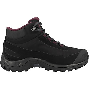 Salomon SHELTER CLIMASALOMON Waterproof Winter Boots for Women Snow, Black/Ebony/Wine Tasting, 9.5