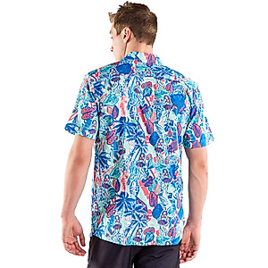 Tipsy Elves Men's Vacation The Island Breeze Hawaiian Shirt Size X-Large