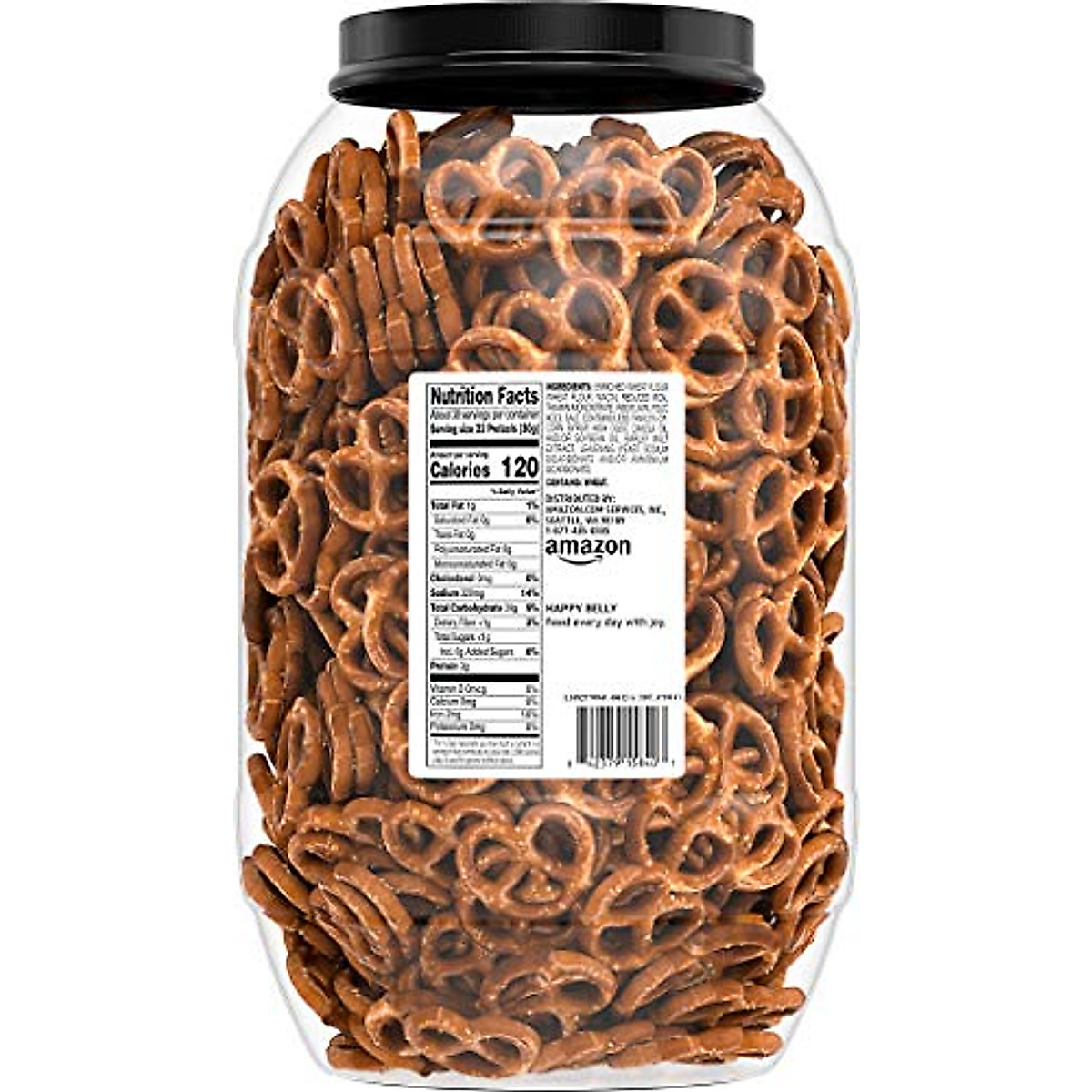 Amazon Brand - Happy Belly Mini Twist Pretzels, 2.5 Pound (Pack of 1)