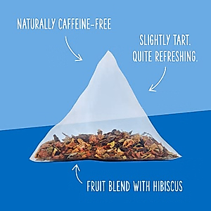 Two Leaves and a Bud Alpine Berry Herbal Tea Bags, Naturally Caffeine Free, Whole Leaf Herbal Tea with Hibiscus in Compostable Sachets, Hot or Iced, 15 Count (Pack of 1)