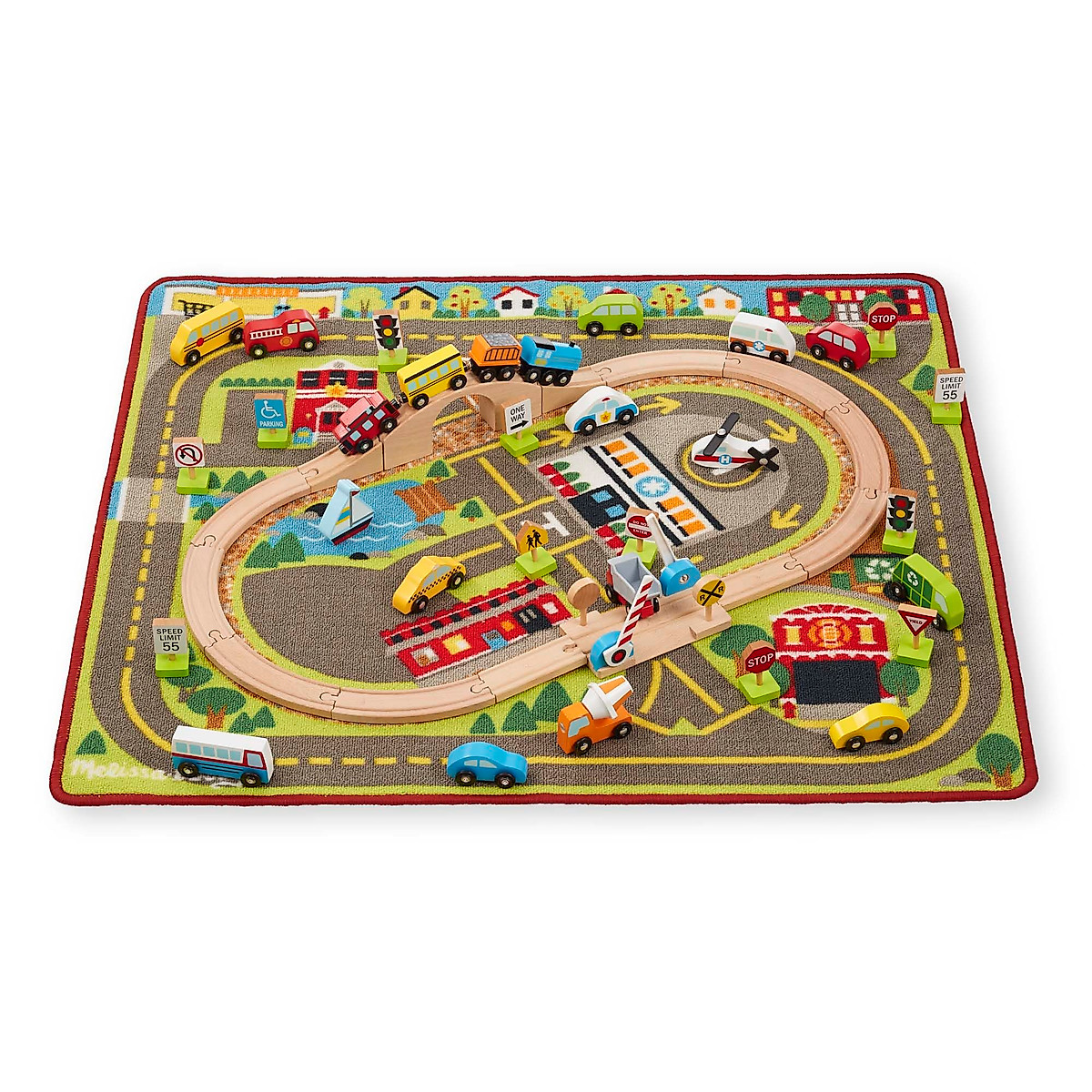 Melissa & Doug Deluxe Multi Vehicle Activity Rug (SIOC)