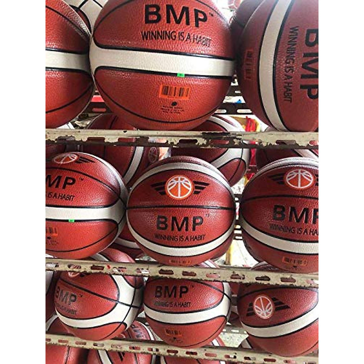 BMP WINNING IS A HABIT Basketball Size 7 - Suitable for Male and Female Basketball Players Aged 13 Years and up - Official Weight Specifications with a Circumference of 29.5 (75cm)