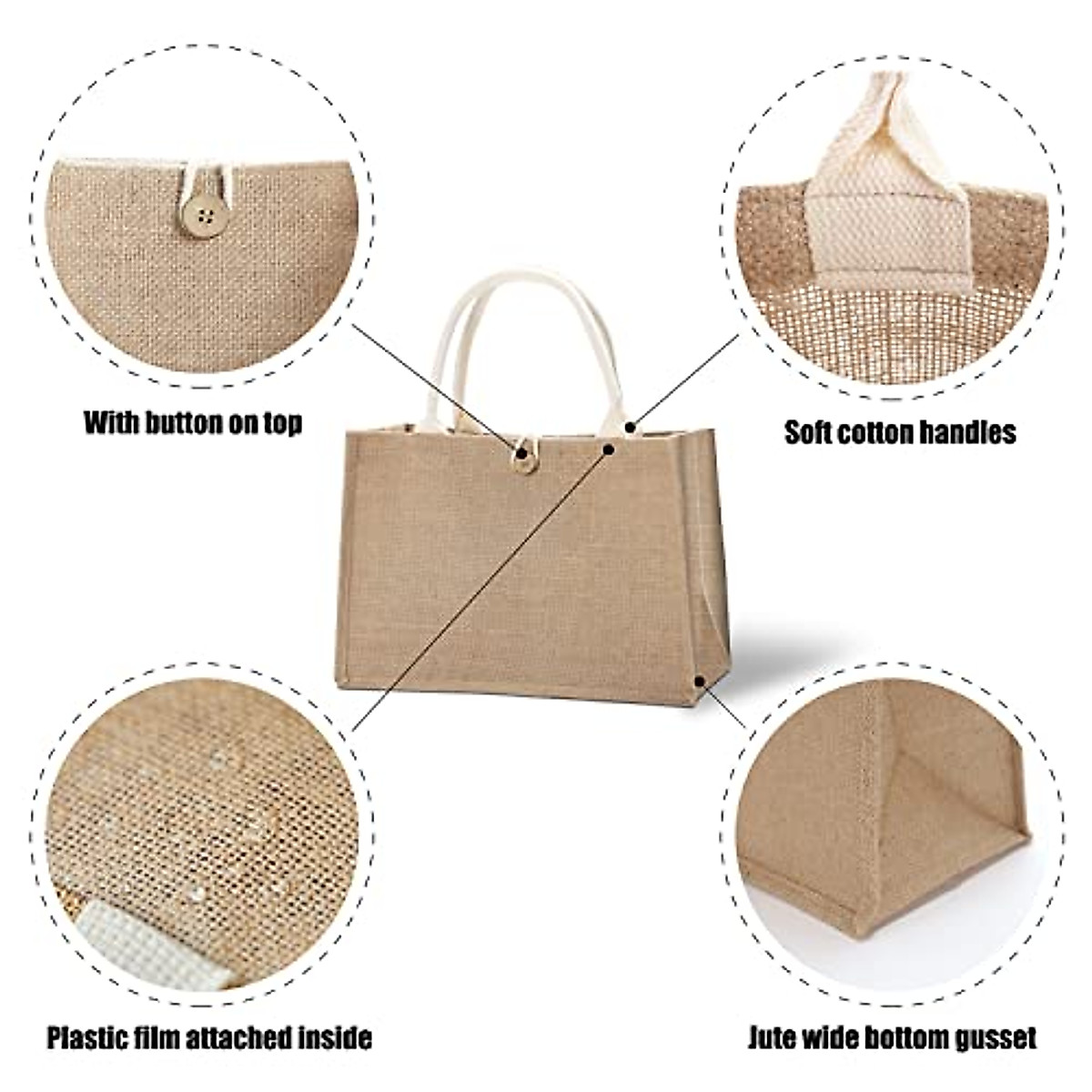 Beach Tote Jute Bags,Shopping,HTV