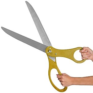 25" Gold Scissors for Grand Opening – Large Heavy Duty Scissors 25 Inch Giant Scissors for Ribbon Cutting Ceremony Gold Giants Ribbon Cutting Scissors for Special Events Inaugurations and Ceremonies