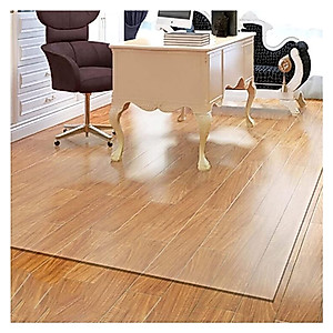 Clear PVC Desk Chair Mat Chair Mat,PVC Non-slip Transparent Rectangle Floor Protector,Home Office Anti Scratch Rolling Chair Mats,for Carpet,Under Tables,FurnitureThick 1mm,100-600cm length,Non-slip E
