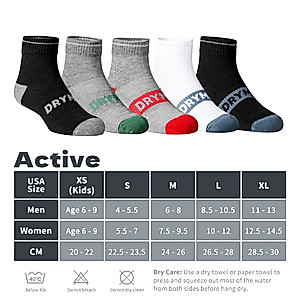 DRYMILE Active Waterproof Socks, Breathable Cushioned Running, Hiking, Winter Waterproof Socks for Men & Women - Ankle (Large, White/Blue)