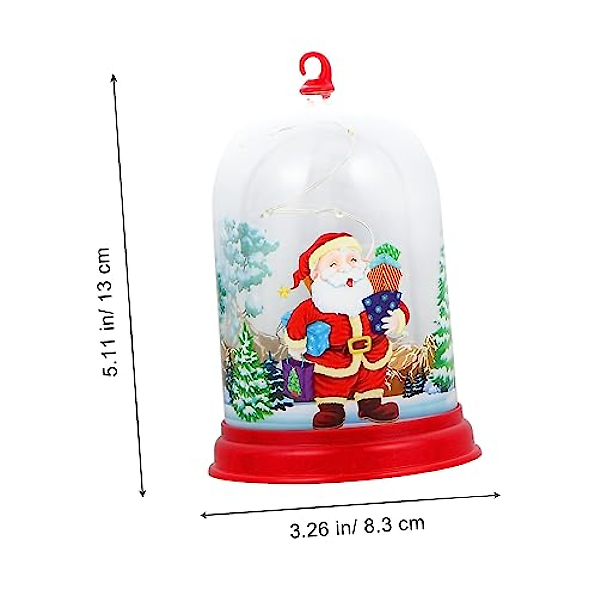 Gadpiparty Christmas Glow Night Lights Christmas Snow Globes Mini Christmas Tree Kids Decor Christmas Candle Lantern Xmas Party Bag Filler Light up Snow Globe Lantern Xmas Table Lamp Desktop