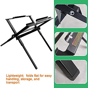 Gabasinover, Table Saw Stand Fits for DW7480 compact job site table saw, Dcs7485 60V table saw and DW745 compact table saw (DW7451 Black 10-inch)