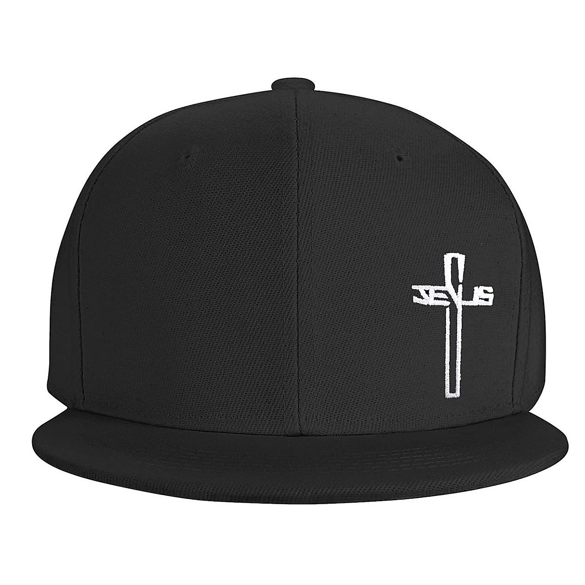 Snapback Hats for Men,Jesus Christian Cross Flat Brim Bill, Embroidery Adjustable Hip Hop Plain Baseball Cap