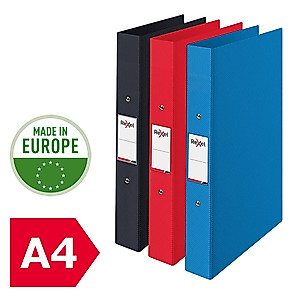 Rexel Choices Ring Binder Pack 3 , A4, 25mm (Black, red, Blue)