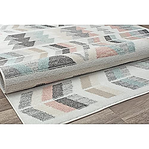 Rugs America MO50A Mint Lime Contemporary Geometric Area Rug 2'6" x 4'