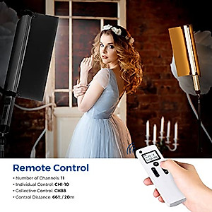 NEEWER CL124 Handheld LED Video Light Stick with Metal Barndoor, Portable Dimmable Bi-Color 3200K~5600K 1500Lux CRI 97+ 2.4GHz Remote Control/Built-in 2500mAh Battery/LCD Display Photography Light Kit