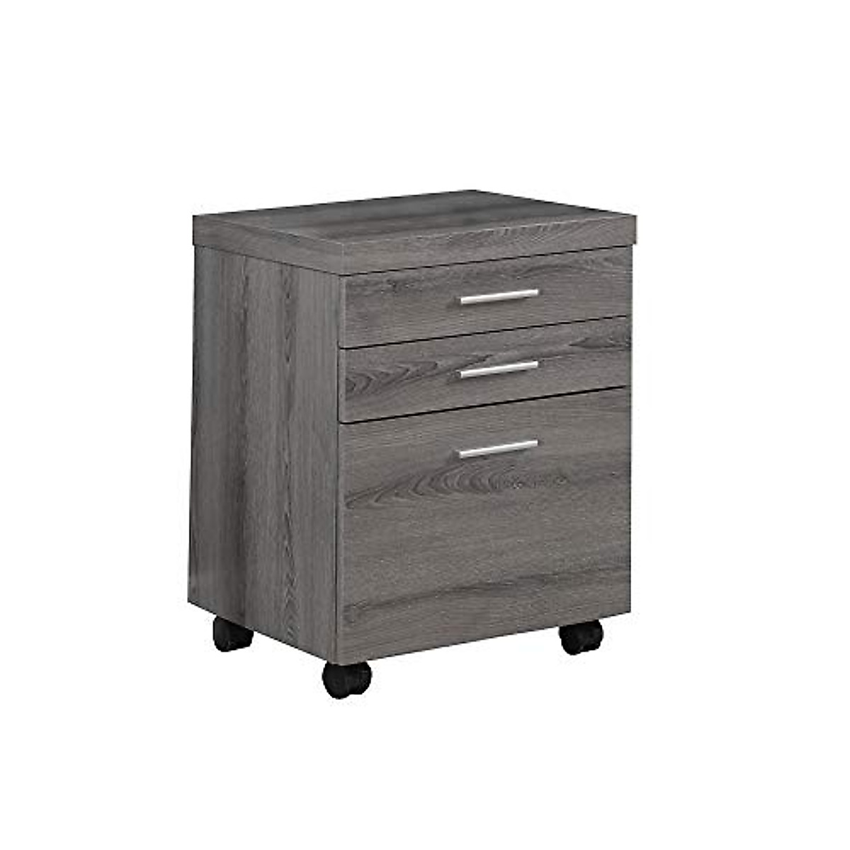Monarch Specialties 3 Drawer File Cabinet - Filing Cabinet (Dark Taupe)