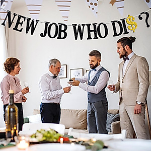 New Job Who Dis Banner - Congrats Coworker/The Beginning of a New Chapter - New Job Gift for Her/His - Going Away/Corporation Farewell Party Decoration Supplies